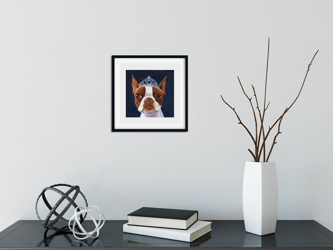 Boston Terrier Gift Art,boston Terriers Wearing Hats, Dog Art PRINT ...