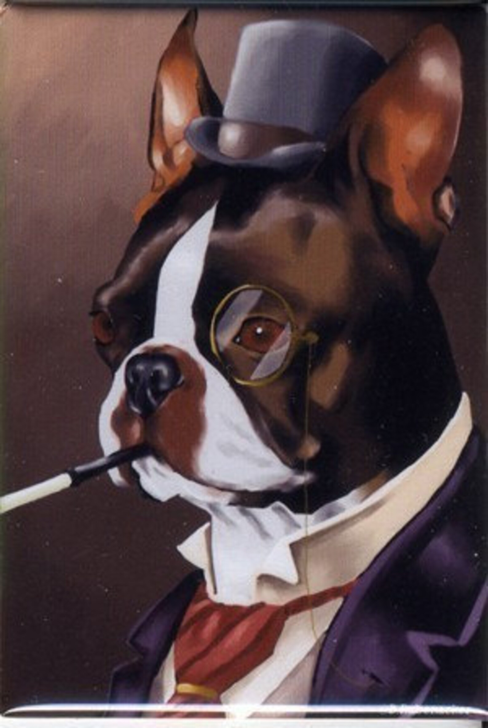 Boston Terrier American Gentleman Magnet, Boston Terrier Gift, Boston ...