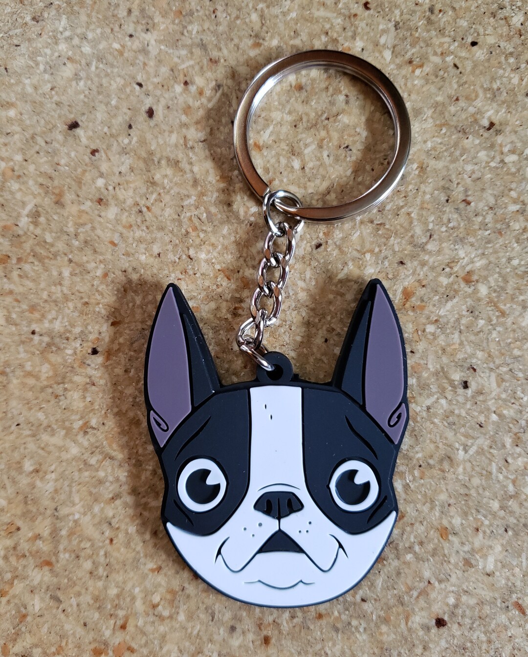 Boston Terrier Keychain, Boston Terrier Gift, Key Fob, Boston Terrier ...