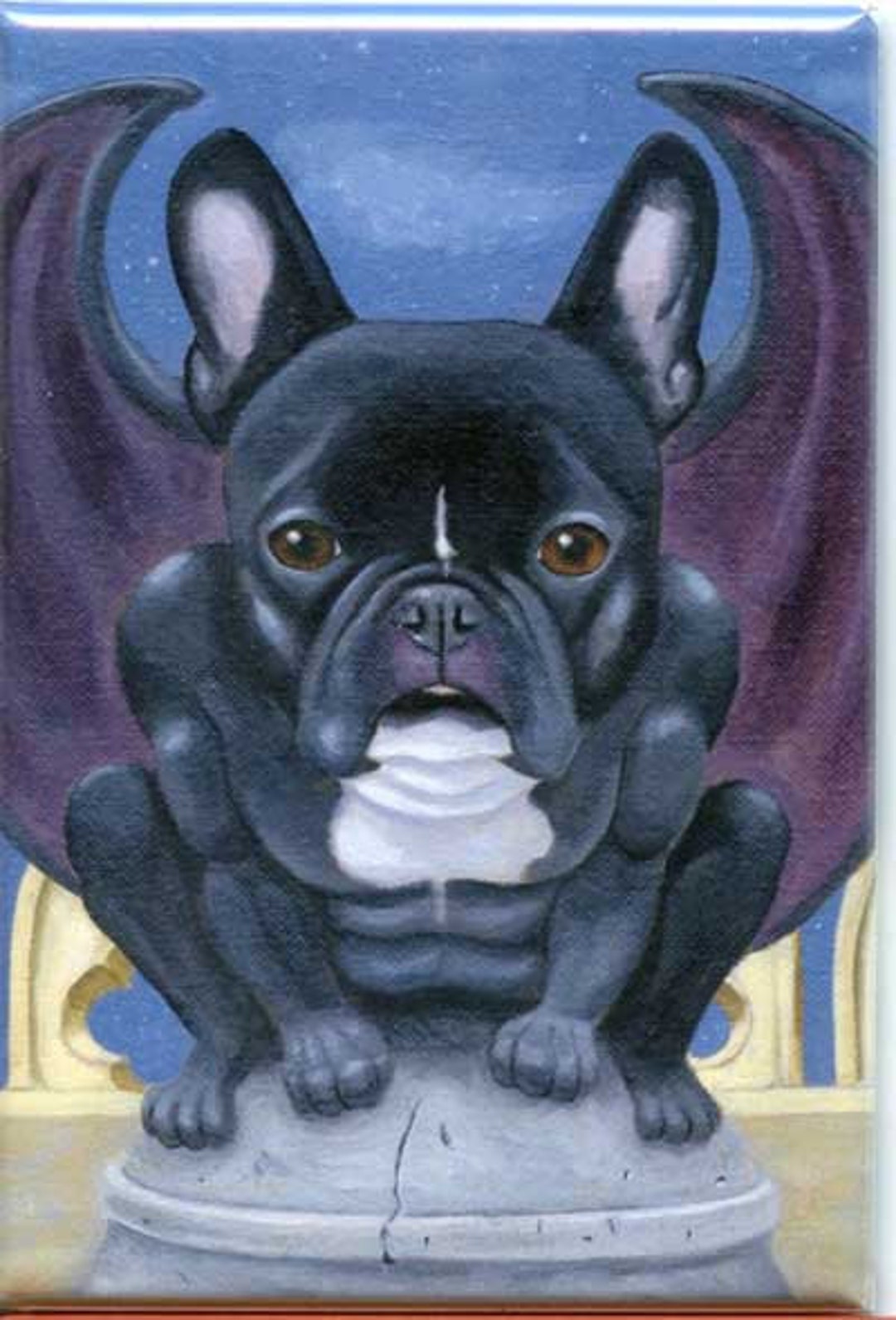Frenchie Gargoyle French Bulldog Dog Art Magnet - Etsy