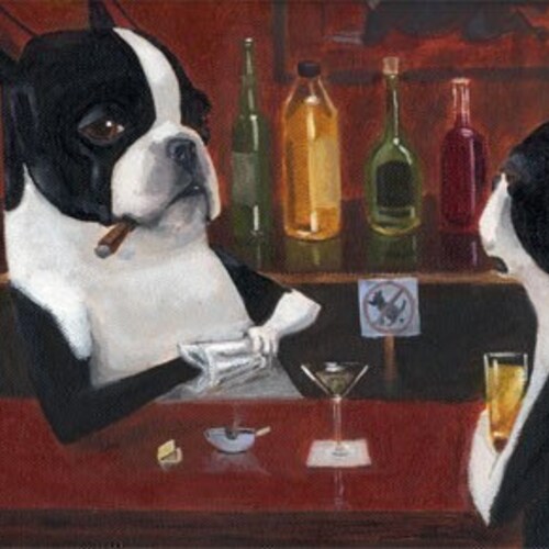 Boston Terrier Wall Art | Etsy