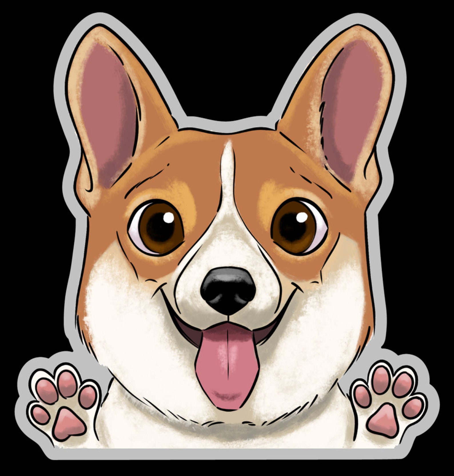 Corgi Clear Vinyl Stickers, Corgi Stickers, Corgi Gift, Dog Stickers ...