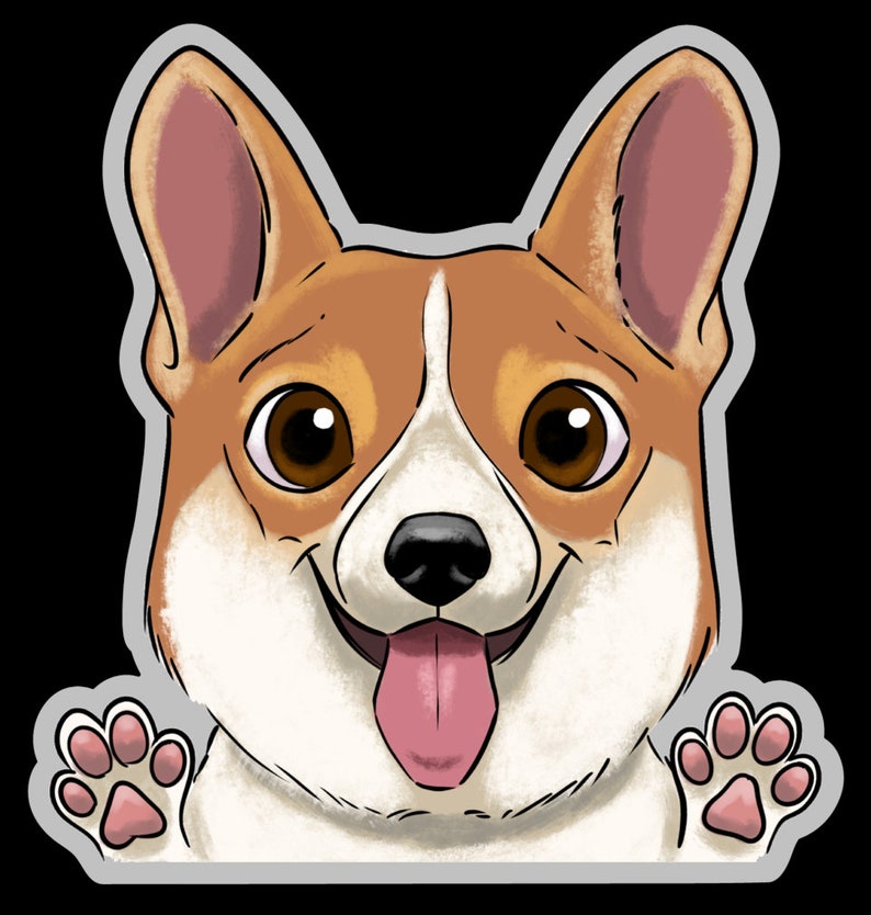 Corgi Clear Vinyl Stickers, Corgi Stickers, Corgi Gift, Dog Stickers ...