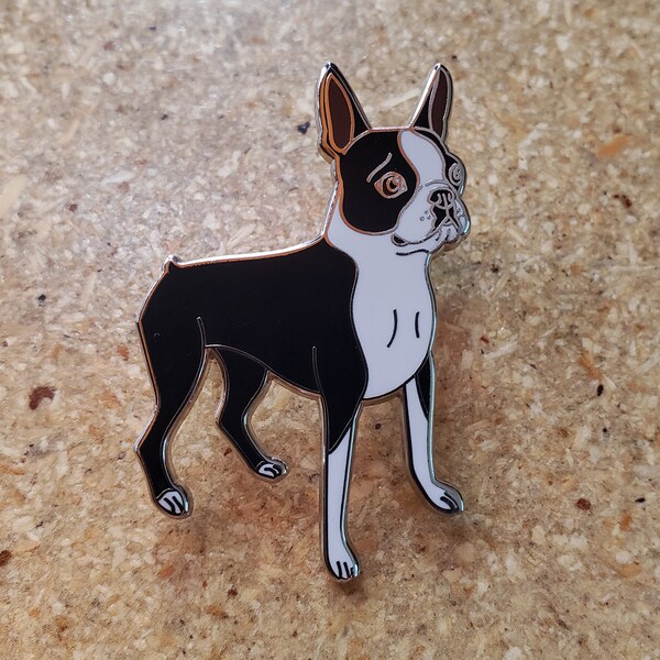 Boston Terrier Enamel Pin - Etsy