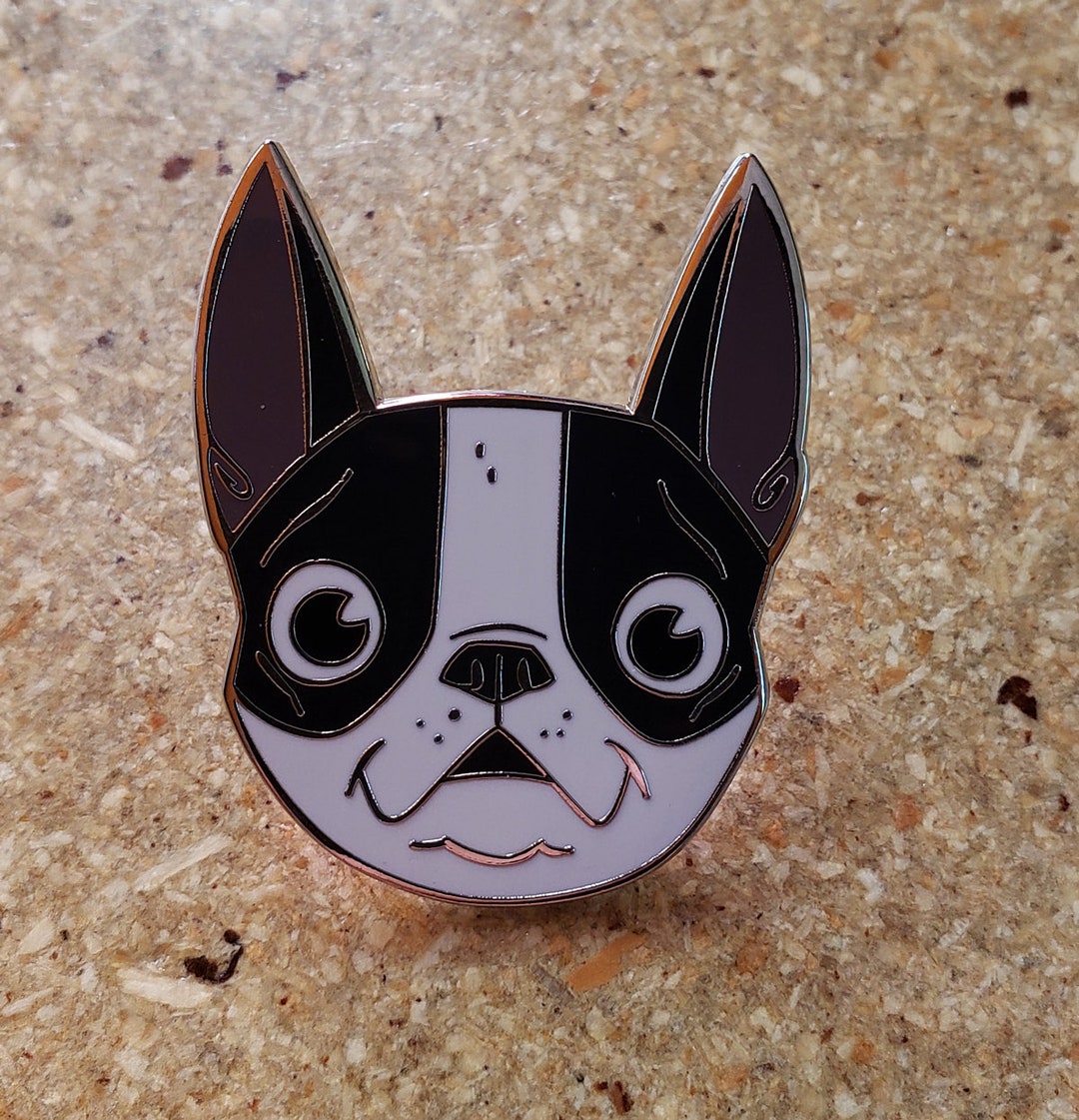 Boston Terrier Gift, Boston Terrier Pin, Boston Terrier Lapel Pin, Cute ...