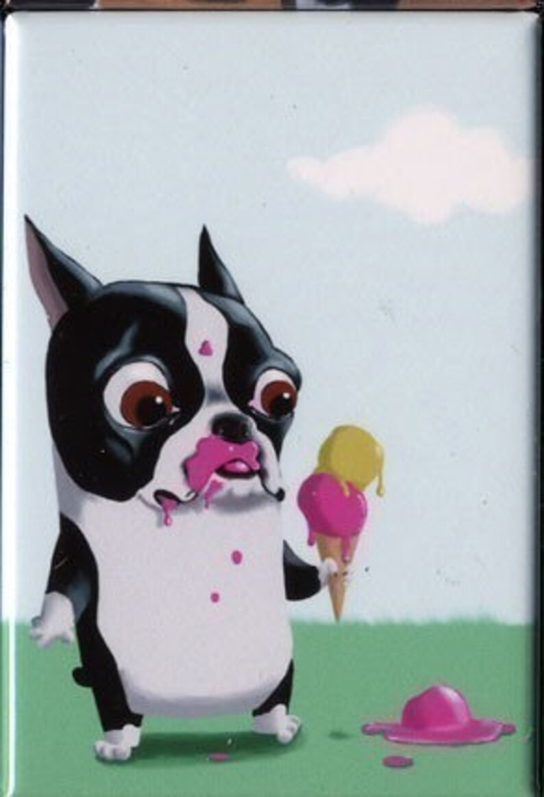 Boston Terrier Gift Boston Terrier With Ice Cream Cone Dog - Etsy