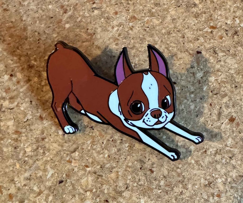 Boston Terrier Gift, Boston Terrier Pin, Boston Terrier Lapel Pin, Cute ...