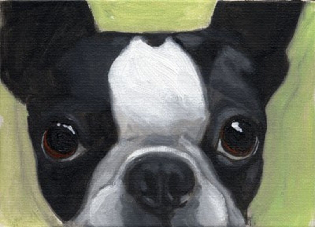 Boston Terrier Gift, Boston Terrier Art, Dog Art Gift, Dog Lover Art ...