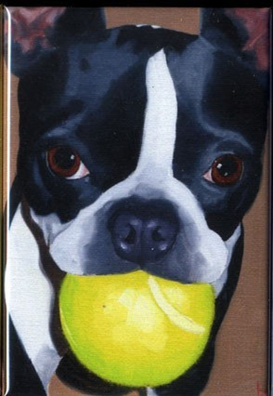 Boston Terrier Cute Dog Art Magnet, Boston Terrier Gift,boston Terrier ...