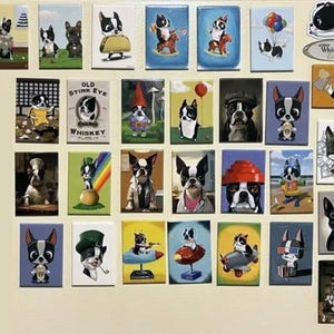 Boston Terrier Magnet, Boston Terrier Gifts, Refrigerator Fridge Dog ...