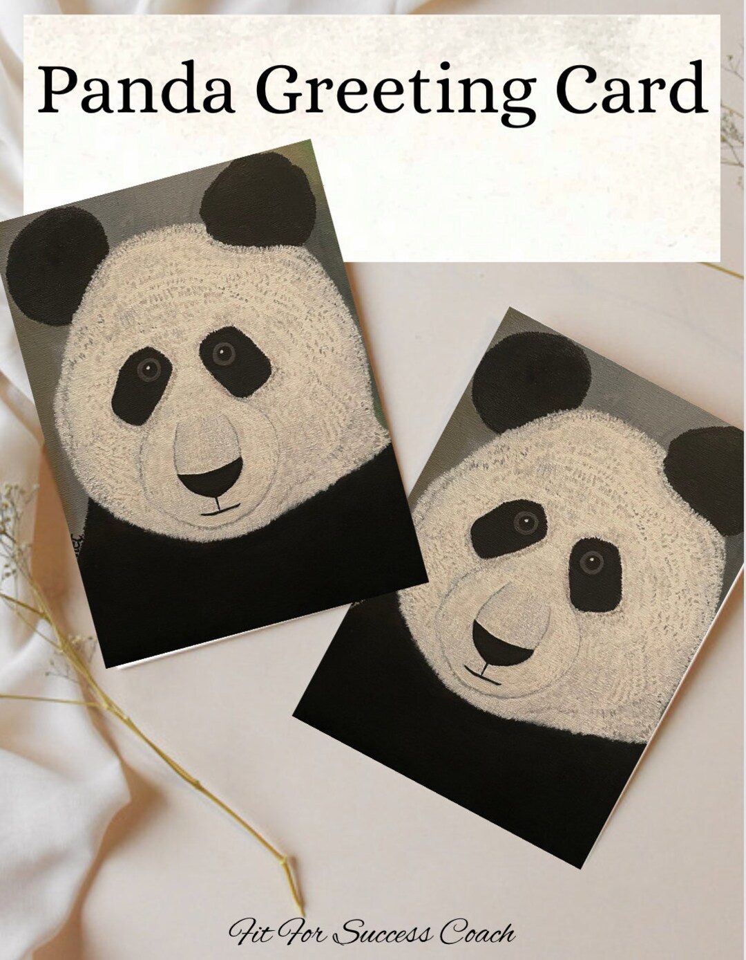 Panda Greeting Card 3 Sizes, Print of Original Painting by Artist - Etsy