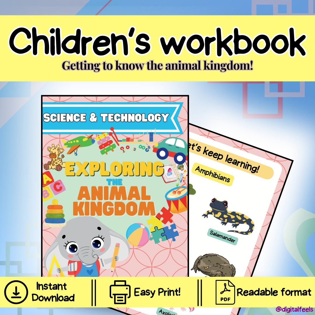 Interactive Animal Kingdom Science Workbook for Kids Best Seller Busy ...