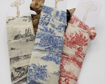 Vintage French Blue Toile Handmade Ribbon - Etsy