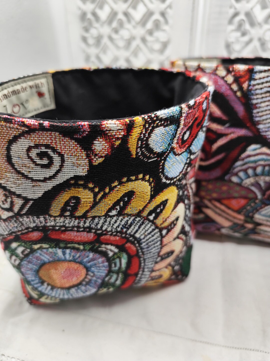 Free Standing - Craft Caddy - Storage - Decor- Thread Catcher- Gobelin ...
