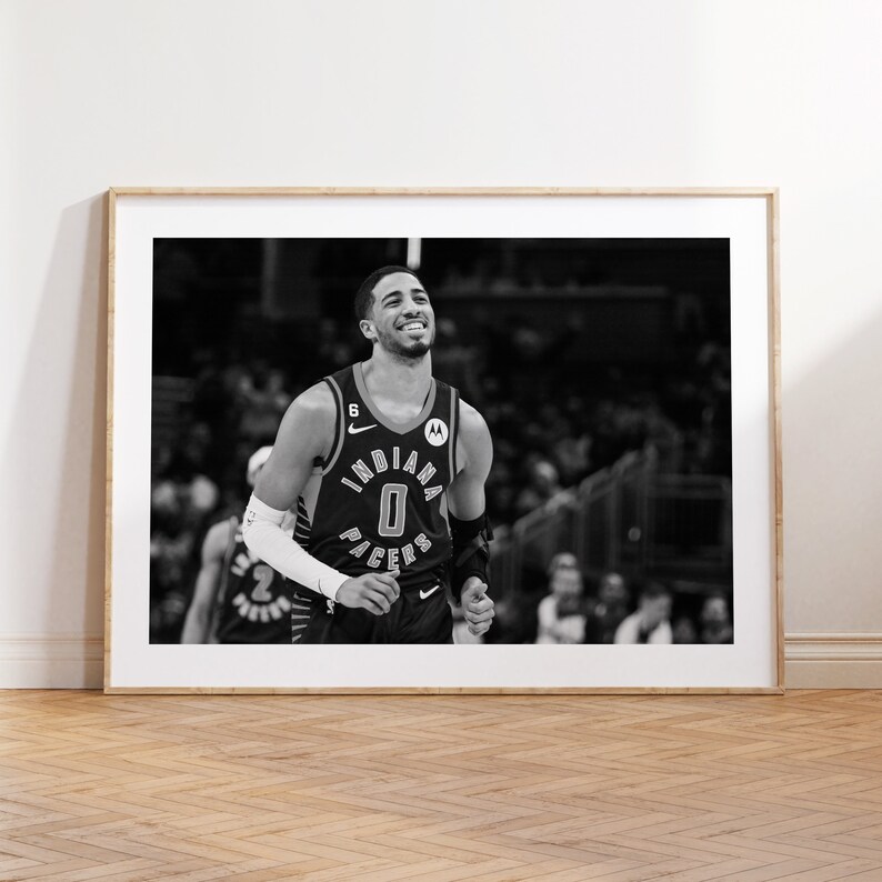 Tyrese Haliburton Poster, Black and White Wall Art,vintage Wall Art ...
