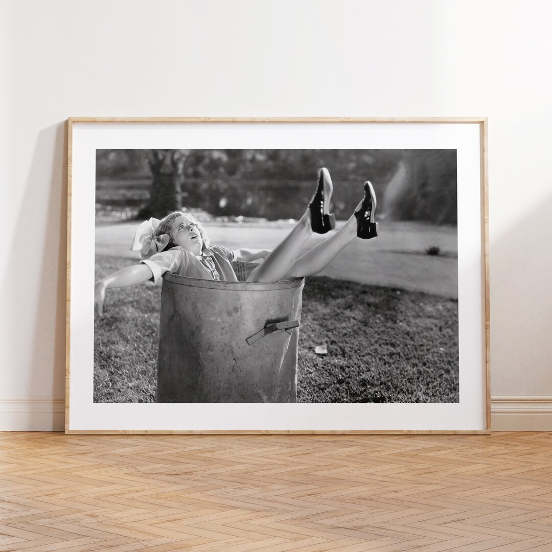Woman Falling Into Bucket Poster, Photo Amazement, Fashion Print, Black ...
