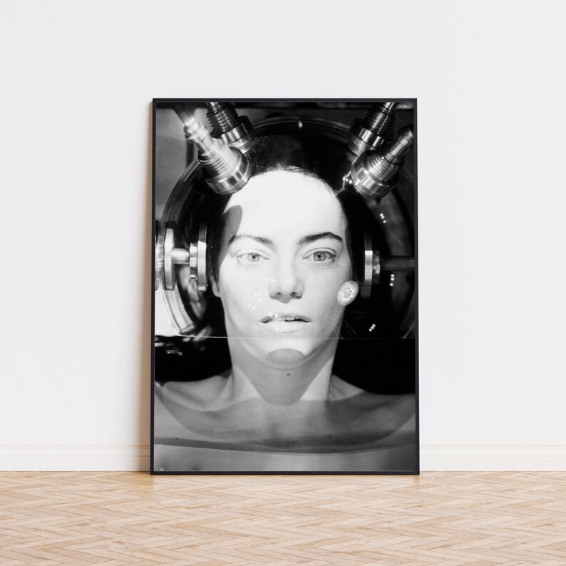 Poor Things Movie Poster, Emma Stone, Black and White Wall Art, Vintage ...