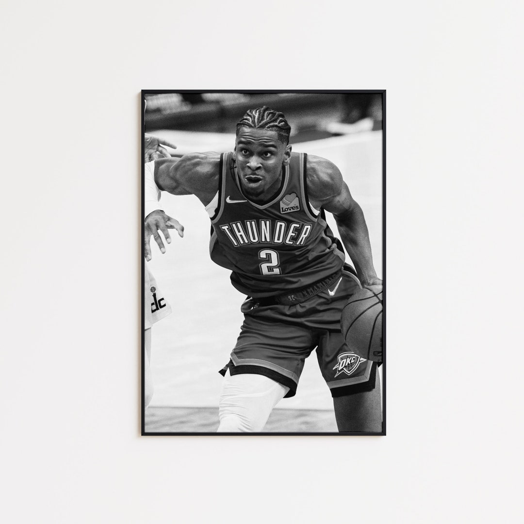 Shai Gilgeous-alexander Poster, Basketball Player, Fan Poster, Black ...