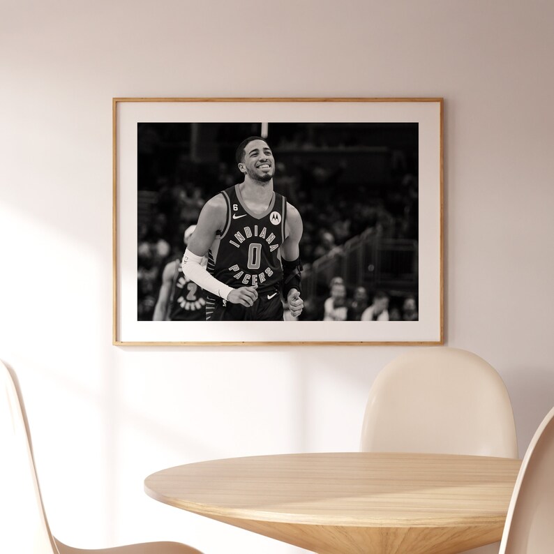 Tyrese Haliburton Poster, Black and White Wall Art,vintage Wall Art ...