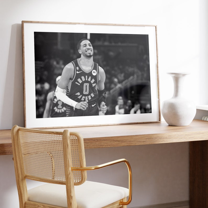 Tyrese Haliburton Poster, Black and White Wall Art,vintage Wall Art ...