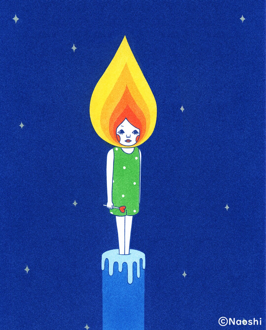 8×10 Art Print -candle Boy- - Etsy