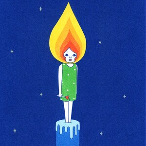 810 Art Print candle Boy - Etsy
