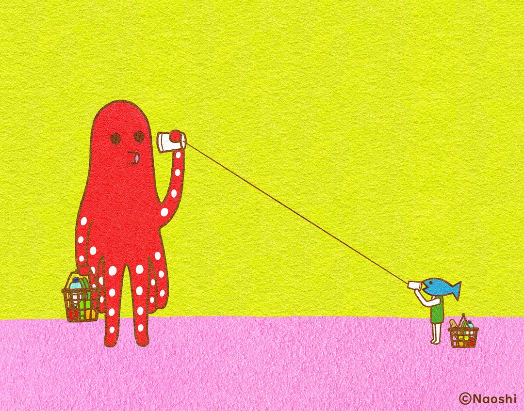 8×10 Art Print -string Telephone- - Etsy