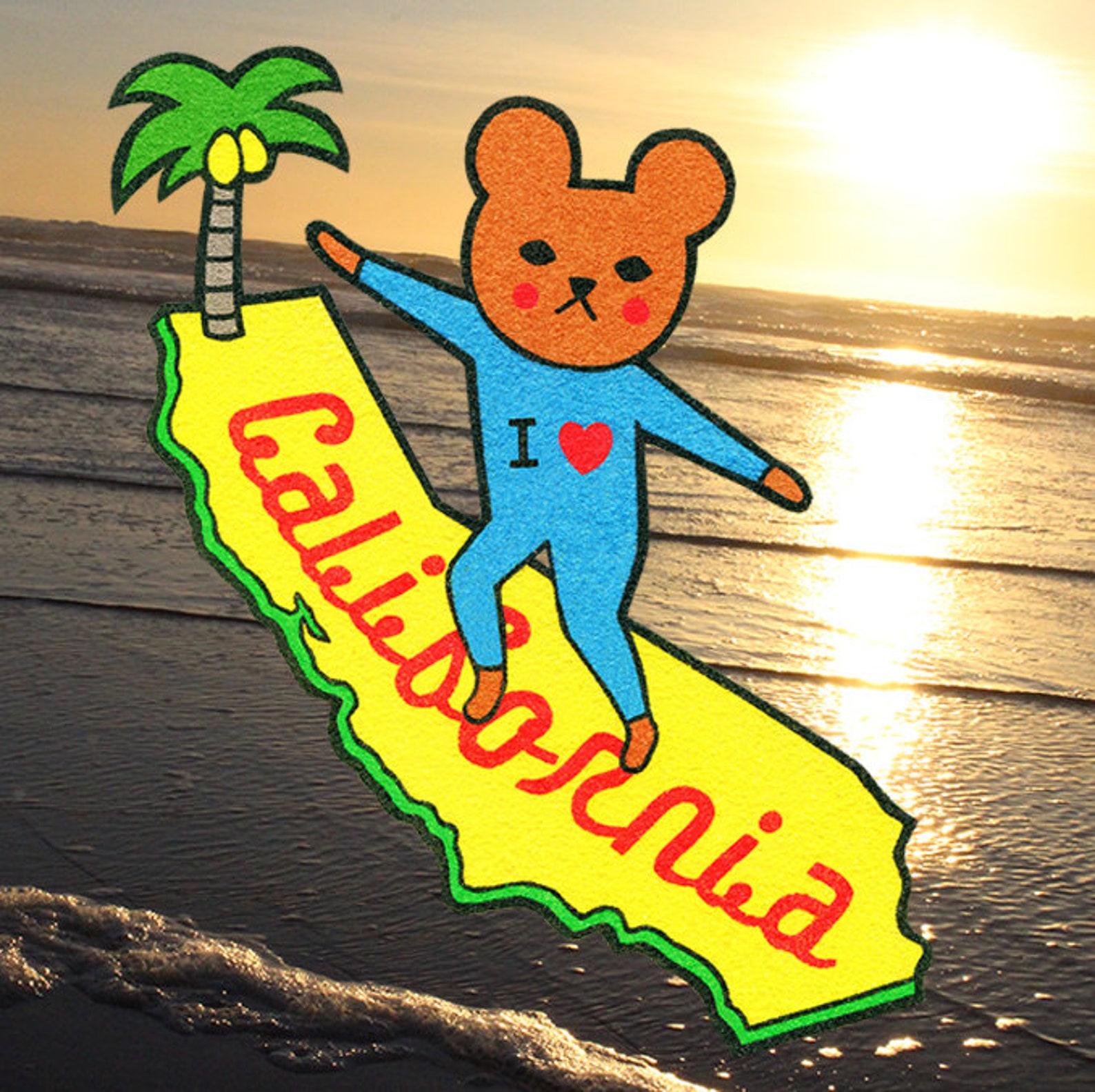 T-shirt california Kumao - Etsy