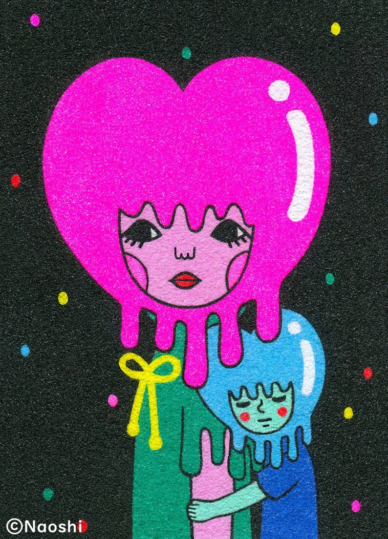 5×7 Art Print -melty Hearts- - Etsy