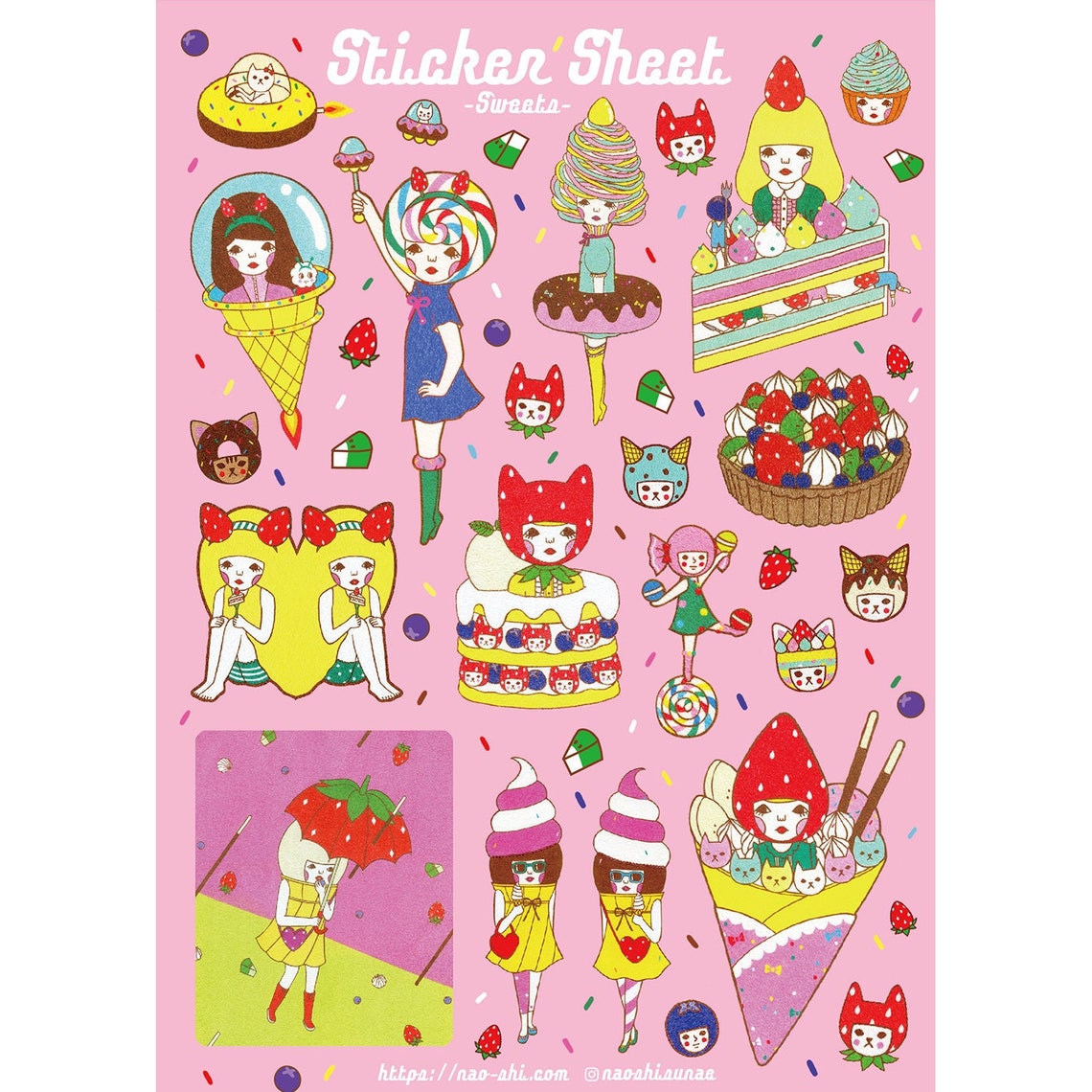 Sticker Sheet sweets - Etsy
