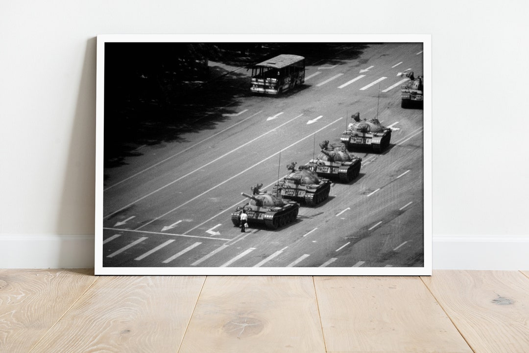 Poster of the Tank Man Iconic Tank Man Photo Tiananmen Square Tank Man ...