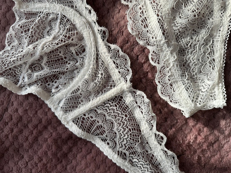 Elegant White Lace Lingerie Set Etsy