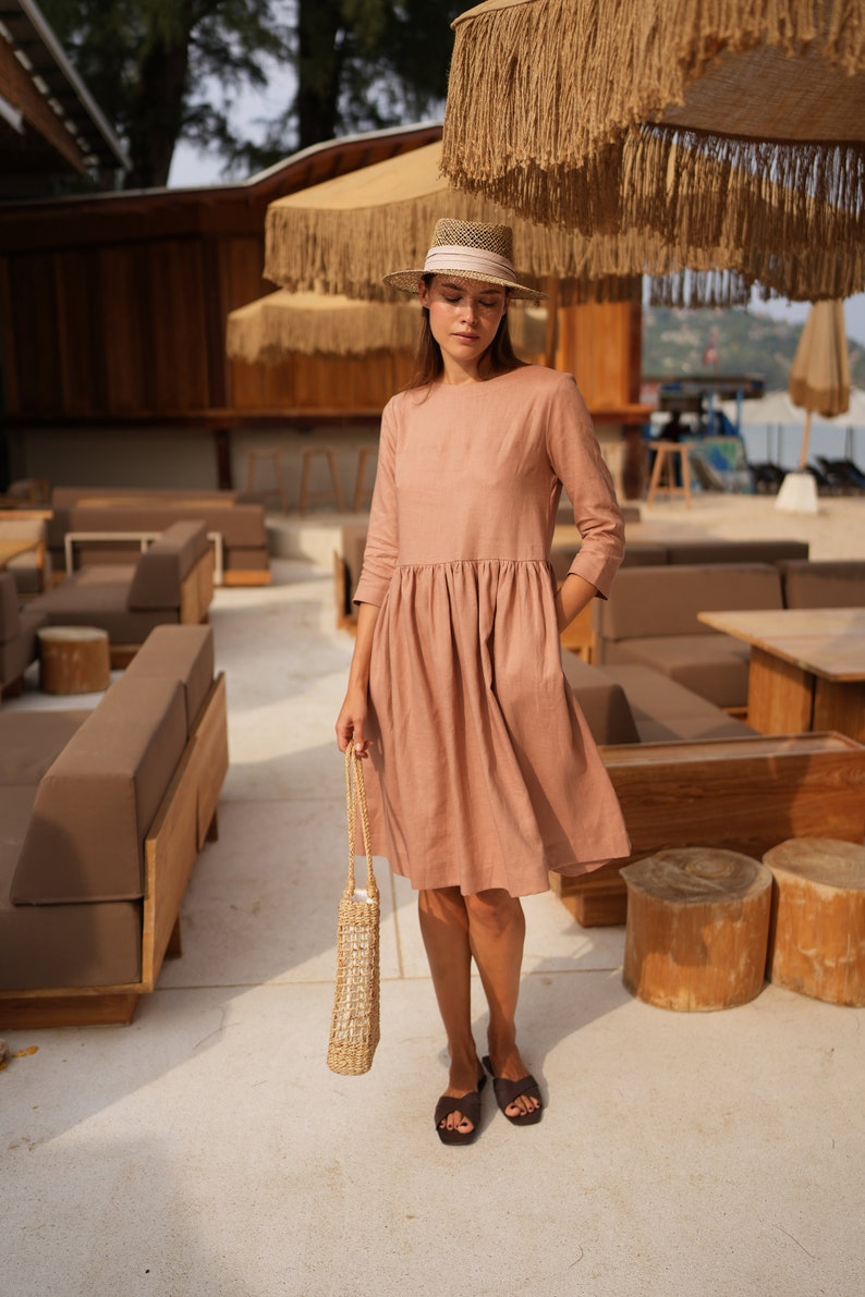 Cottagecore Long Linen Dress, Renaissance Dresses for Woman, Romantic ...