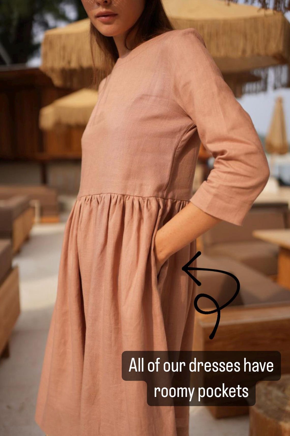 Cottagecore Long Linen Dress, Renaissance Dresses for Woman, Romantic ...