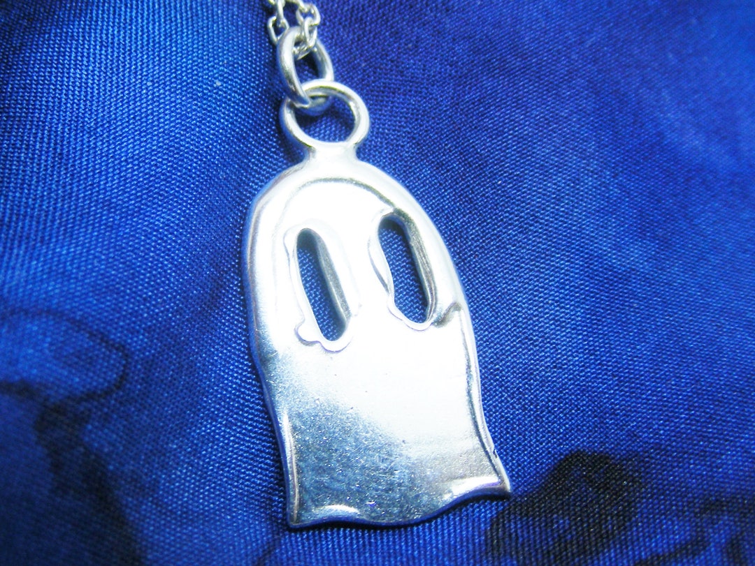 Handmade Unique Silver Crying Ghost Pendant, Hallmarked Silver ...