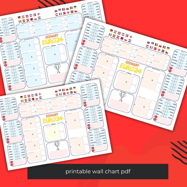 Euro 2024 Wall Chart Printable - Etsy UK