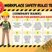 Workplace Site Safety Rules Template Editable PPT File HR Template ...