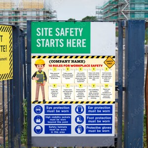 Workplace Site Safety Rules Template | Editable PPT File | HR Template ...