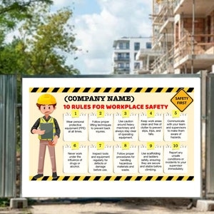 Workplace Site Safety Rules Template | Editable PPT File | HR Template ...