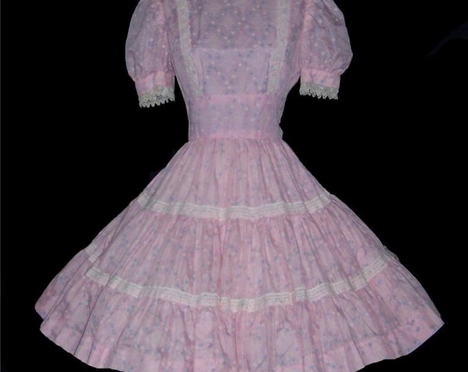 SALE Vintage 60s Pink Square Dance Clogging Dress S - Etsy