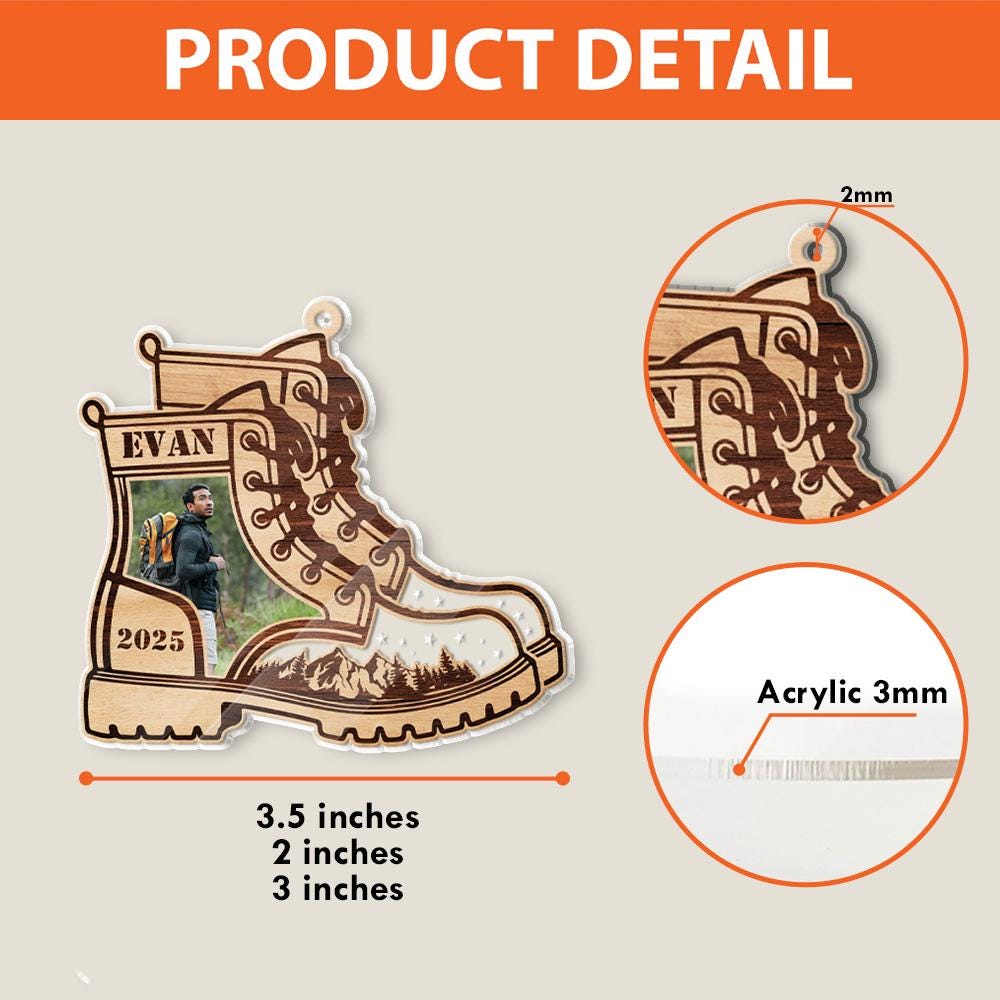 Personalized Hiking Boot Keychain: Engraved Mountain Camping Gift - Etsy