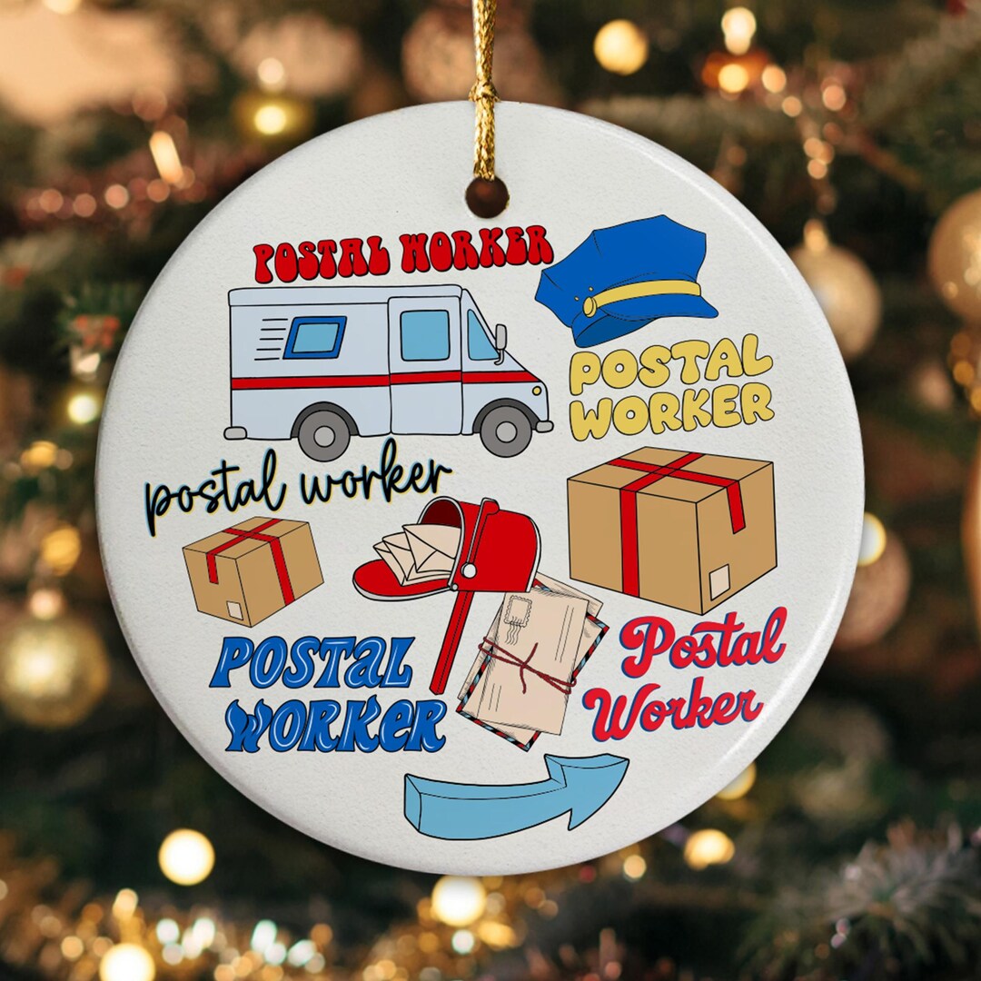 Postal Worker Ornament, Mail Carrier Christmas Ornament, Mail Truck ...