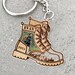 Personalized Hiking Boot Keychain: Engraved Mountain Camping Gift - Etsy