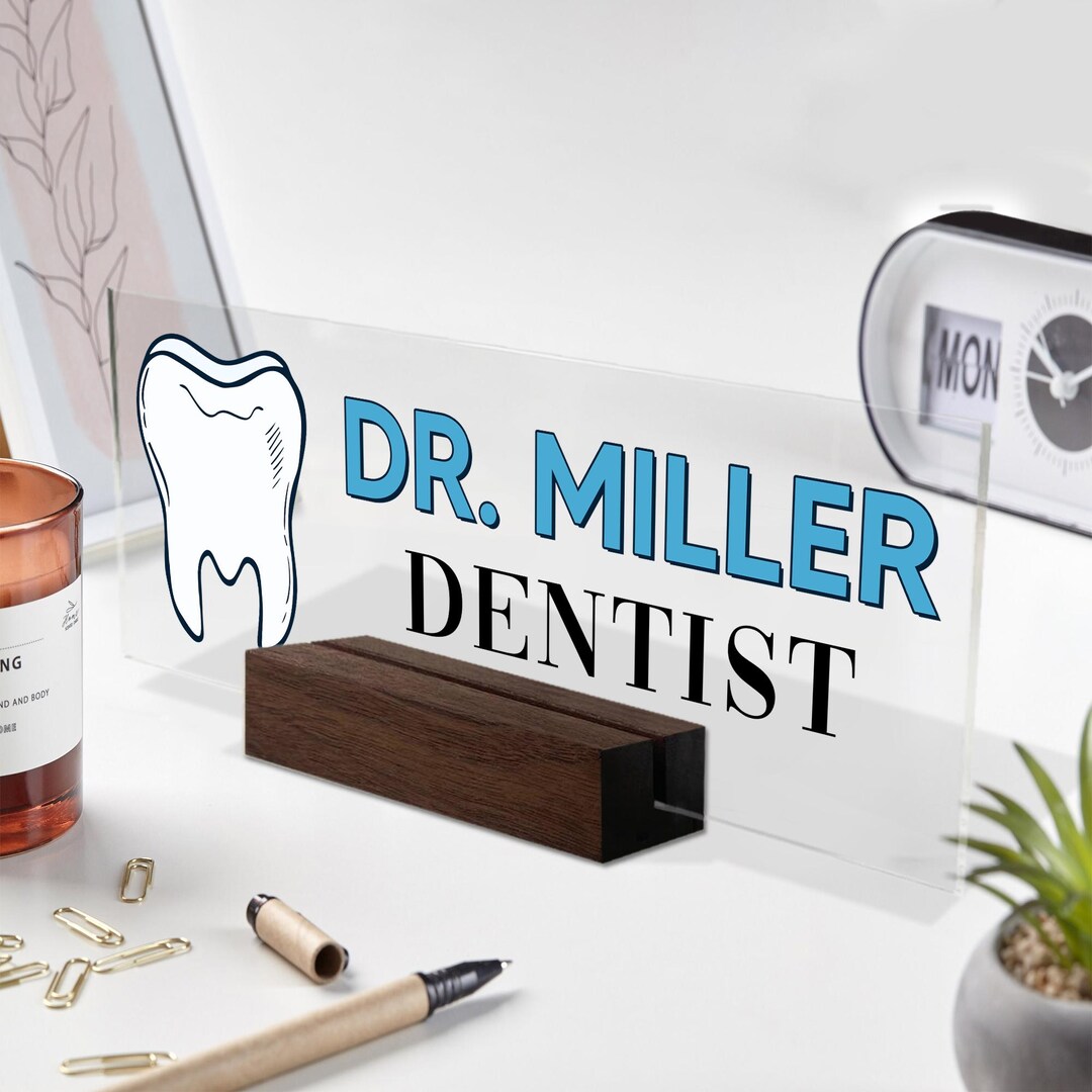 Personalized Dentist Desk Name Plate, Dental Assistant Name Plate ...
