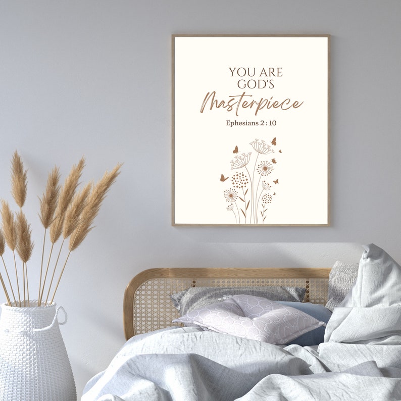 You Are God's Masterpiece Ephesians 2:10 Printable | Scripture Wall Art ...