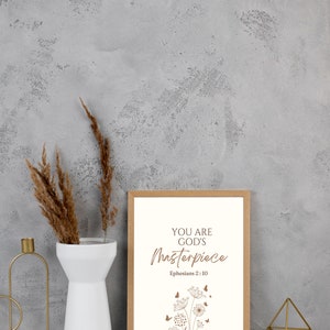 You Are God's Masterpiece Ephesians 2:10 Printable | Scripture Wall Art ...