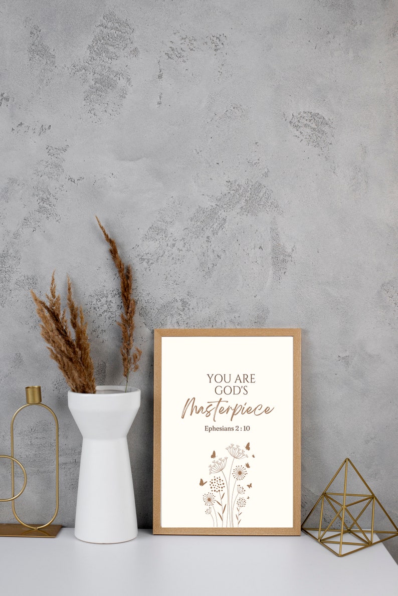 You Are God's Masterpiece Ephesians 2:10 Printable | Scripture Wall Art ...
