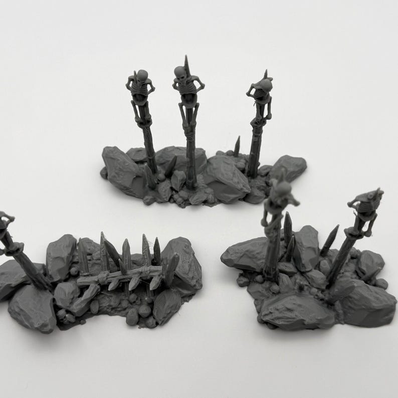 Fantasy Terrain Scatter Barricades Impaled Skeleton Spike Barrier for ...
