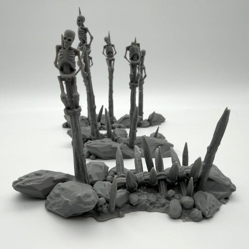 Fantasy Terrain Scatter Barricades Impaled Skeleton Spike Barrier for ...