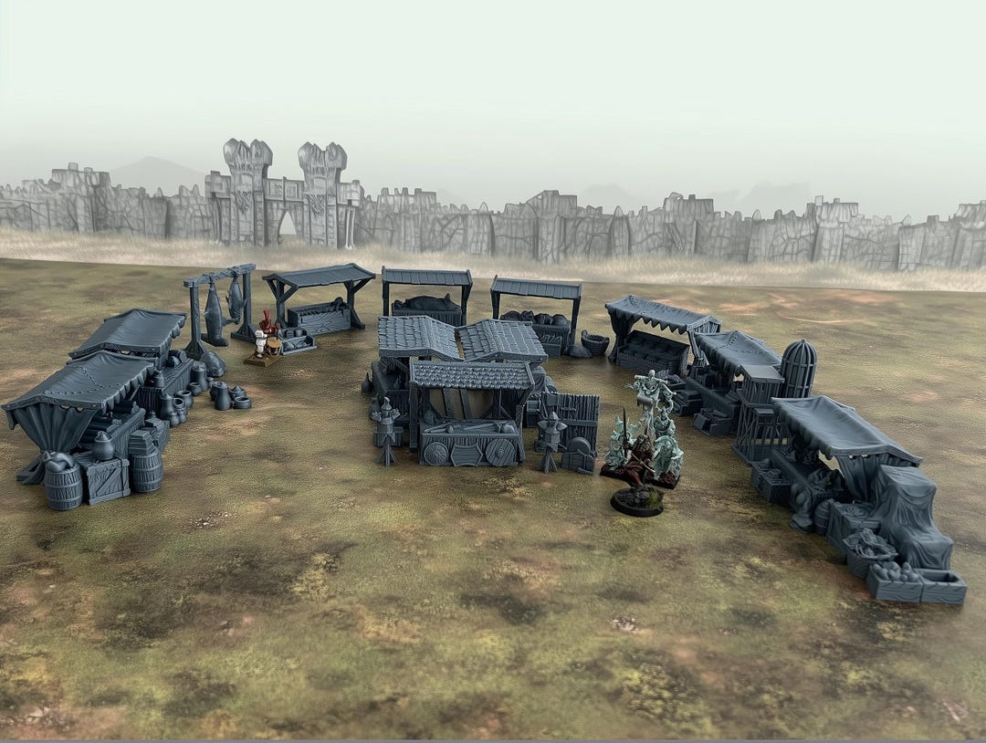 Medieval Market Stalls | Big Bazaar | for Fantasy Wargaming and ...